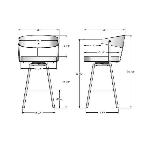 Amisco Amir Swivel Counter And Bar Stool With Wooden Back And Reviews Wayfair
